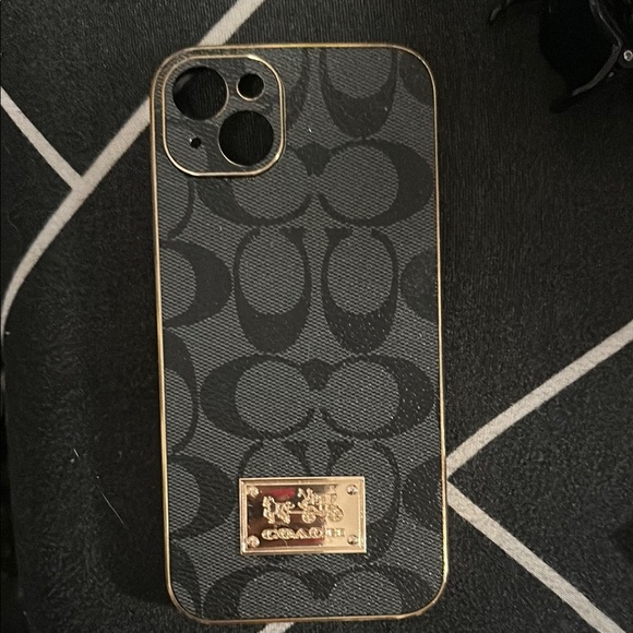 Coach | Cell Phones & Accessories | Coach Black And Gold Iphone Case ...